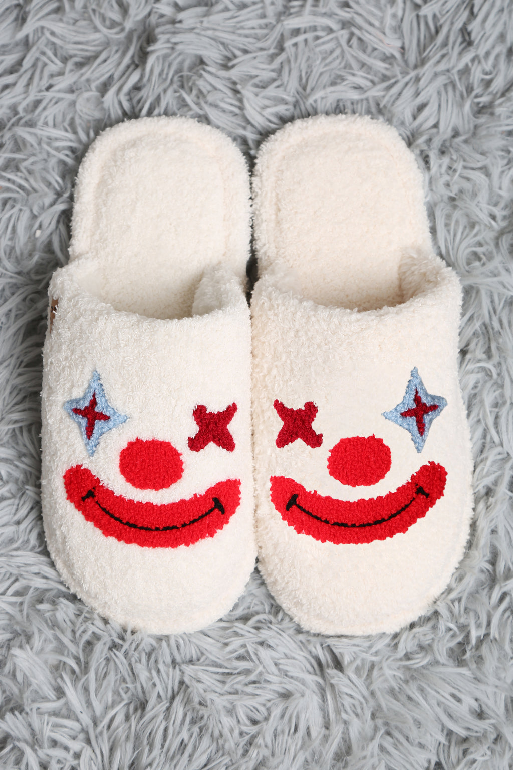 Clown Pattern Embroidered Luxury Soft Slippers – COMFYLUXE