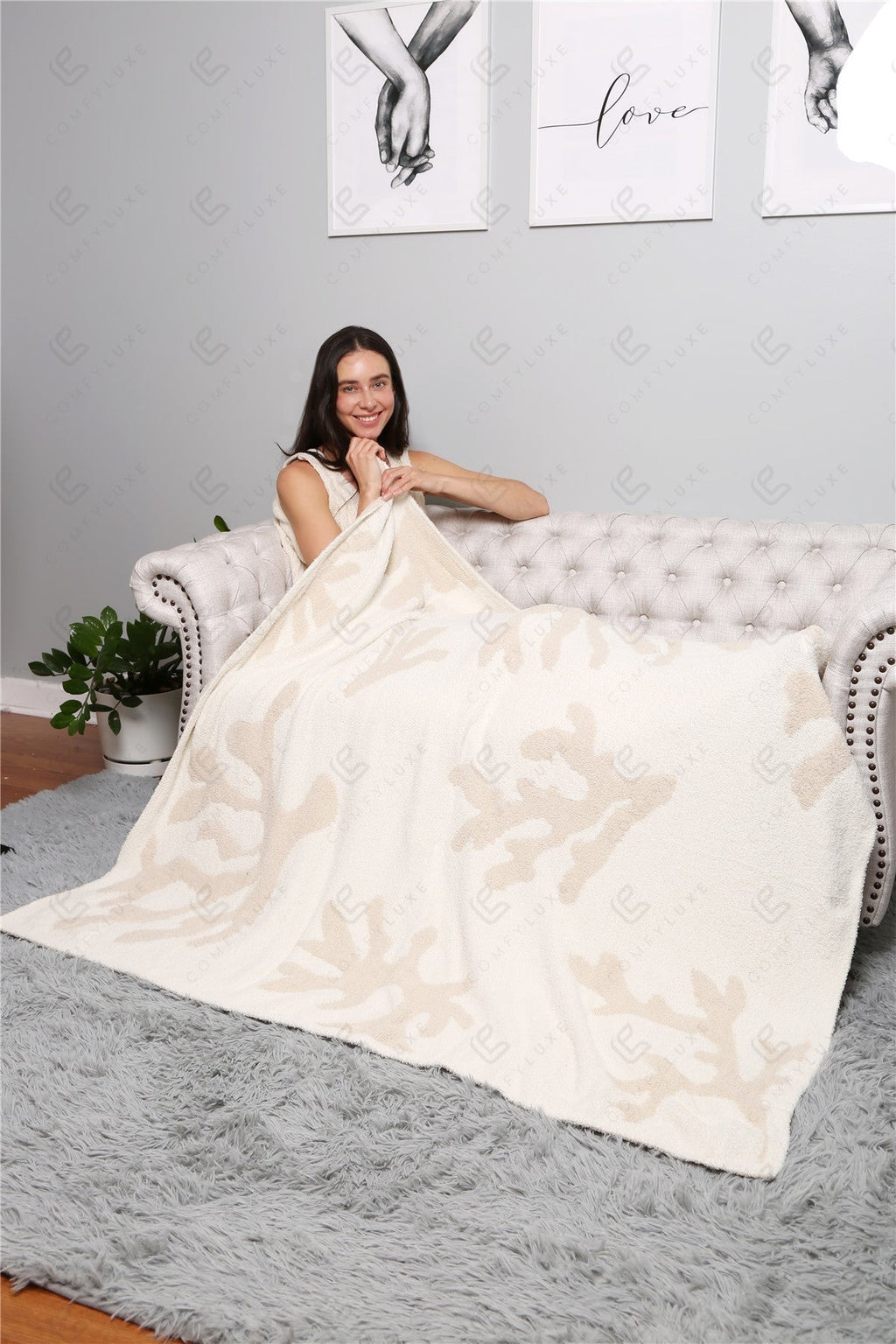Coral Pattern Luxury Soft Throw Blanket – COMFYLUXE